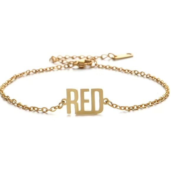 Taylor Swift | Jewelry | Taylor Swift Red Bracelet Anklet Gold Tone Red ...